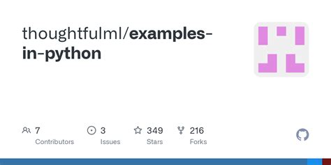 GitHub Thoughtfulml Examples In Python