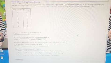 Solved Use SPSS For This Application Exercise A Nurse Chegg Com
