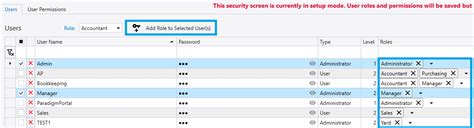 Creating Users And User Security Paradigm Erp By Paragon Documentation