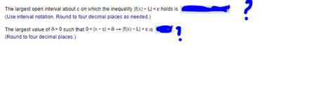 solved for the given function f x and values of l c and