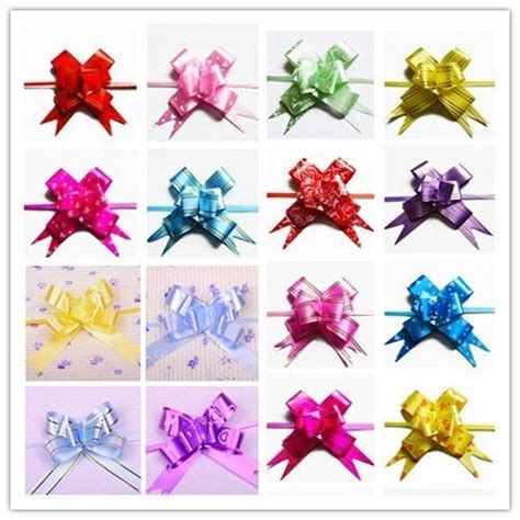 L Auch 100pcs Elegant Festival Assorted Colours Pvc Pull Bows