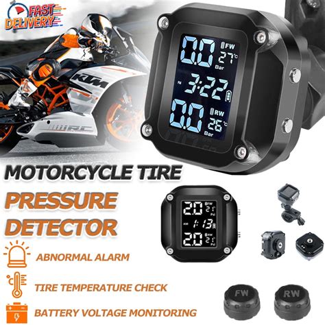 Motorcycle Tire Pressure Monitor Tpms Detector System Motorcycle Tpms