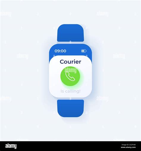 Incoming Call Smartwatch Interface Vector Template Stock Vector Image And Art Alamy