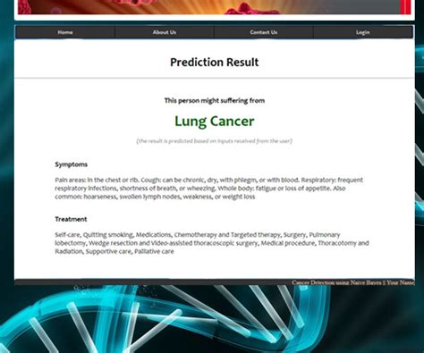 Cancer Prediction System Using Naive Bayes Nevon Projects
