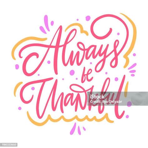 항상 감사하십시오 손으로 그린 벡터 가을 문자 문구입니다 흰색 배경에 격리 0명에 대한 스톡 벡터 아트 및 기타 이미지 0명 가을 계절 Istock