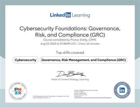 pranav shetty cams on linkedin certificate of completion