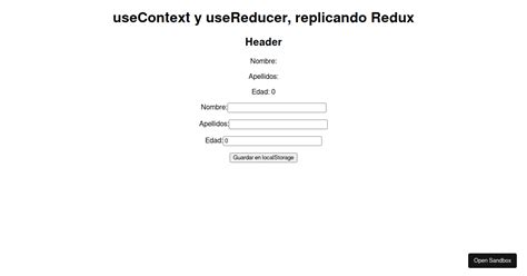 usecontext y usereducer replicando redux codesandbox