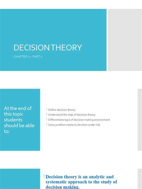 Decision Theory Part 1 Pdf Decision Theory Risk