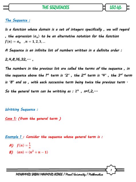 The Sequences 1 2 3 Organized Pdf Sequence Analysis