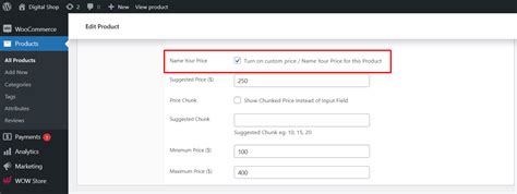 Woocommerce Name Your Price Wpxpo
