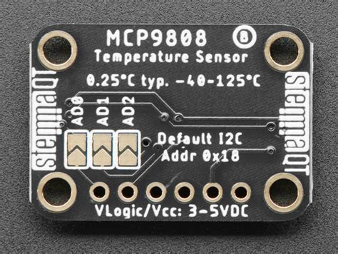 Pinouts Adafruit Mcp9808 Precision I2c Temperature Sensor Guide
