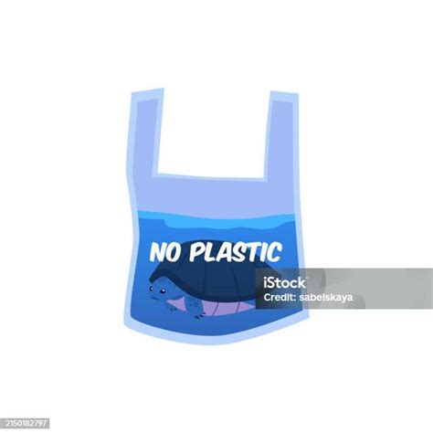 거북이 물 가방 아니 플라스틱 텍스트 플랫 스타일 벡터 일러스트 레이 션 가방에 대한 스톡 벡터 아트 및 기타 이미지 가방 거북등껍질 거북이 Istock