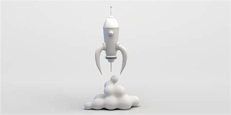 흰색 배경에 로켓 발사 신제품 또는 서비스의 개발 및 홍보 시작 3d 일러스트레이션 로켓에 대한 스톡 사진 및 기타 이미지 로켓 3차원 형태 혁신 개념 Istock