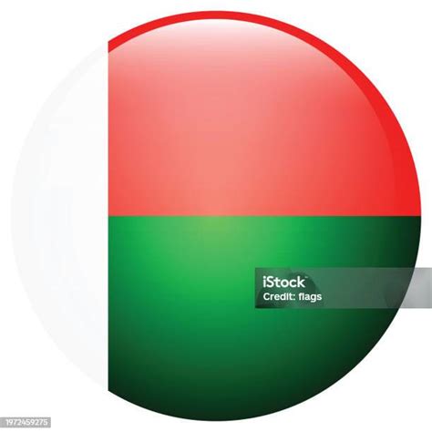 마다가스카르 국기입니다 플래그 아이콘입니다 표준 색상 원 아이콘 플래그입니다 3d 일러스트레이션입니다 컴퓨터 일러스트레이션 디지털 일러스트레이션 벡터 일러스트 레이 션입니다