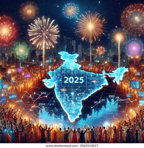 Indian Growth India Map Along New Ai Generated Image 2563113017