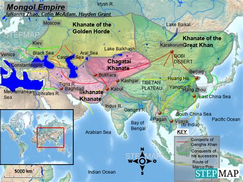 Stepmap Mongol Empire Landkarte Für Germany
