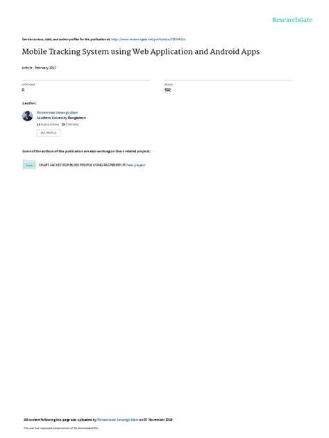 Design And Implementations Of Gps Mobile Tracking System Pdf Mobile