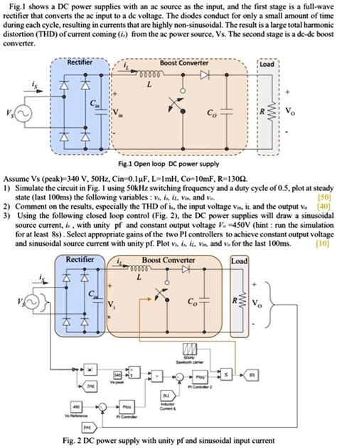 solved fig 1 shows a dc power supply with an ac source as the input