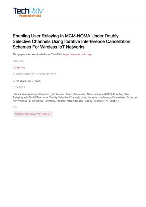 pdf enabling user relaying in mcm noma under doubly selective