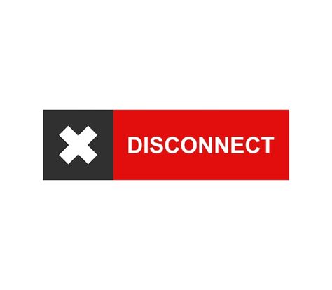 Premium Vector Disconnect Button
