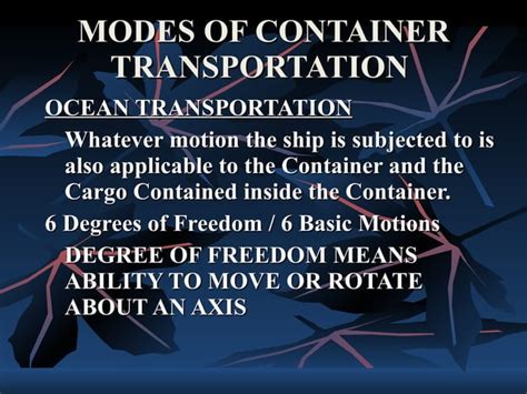 Intermodal Container Transportation Ppt Cruises Travel Type
