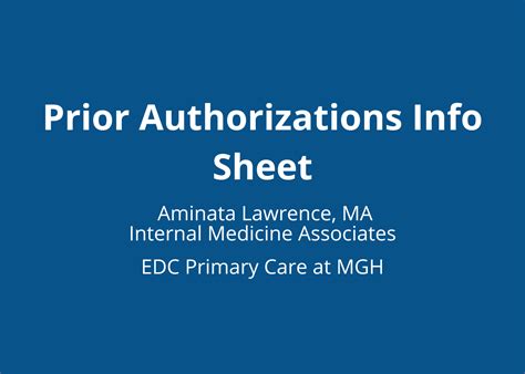 Prior Auth Info Sheet Healthcare Transformation Lab