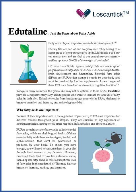 Edutaline 5product Info Loscantick Tm Edutaline Just The Facts