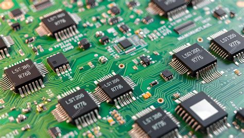 Un Modèle De Carte De Circuit électronique Avec Des Circuits Intégrés