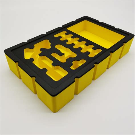 Custom Size Laser Die Cut Carbon Fibre Eva Foam Insert For Cardboard Tool Box Package Foam