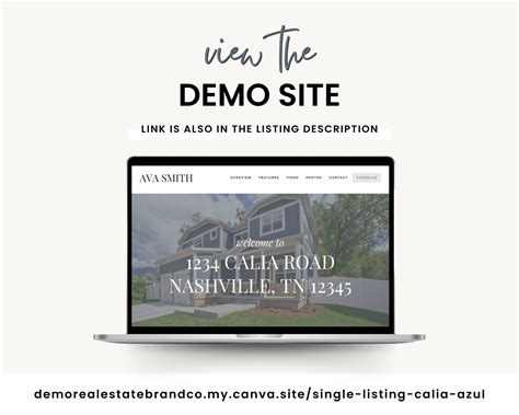 Real Estate Listing Landing Page Real Estate Single Listing Website Real Estate Website Canva