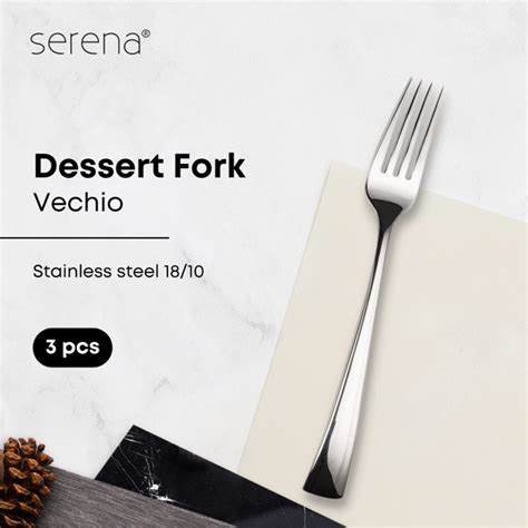 Jual Serena Garpu Makan Stainless Steel Vechio Dessert Fork 3 Pcs Shopee Indonesia