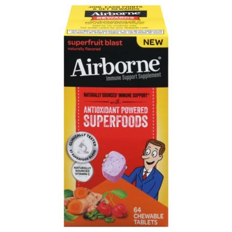 Airborne Superfoods Chewable Tablets 64 Ct Kroger