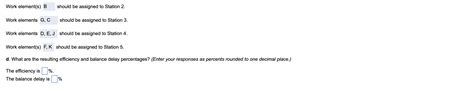 Solved Use The Longest Work Element Rule To Balance The