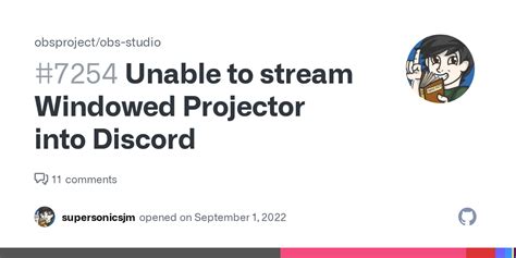 Unable To Stream Windowed Projector Into Discord · Issue 7254