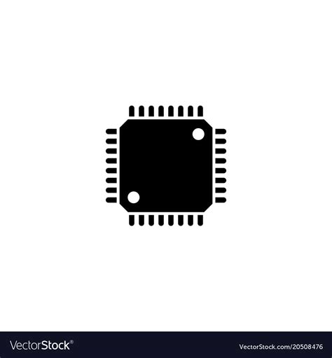 Cpu Flat Icon Royalty Free Vector Image VectorStock