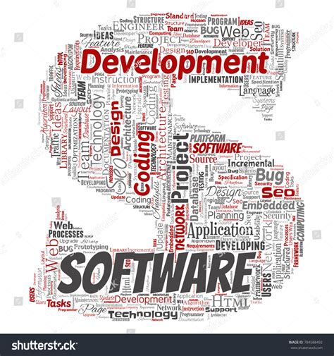 Vector Conceptual Software Development Project Coding Stock Vector