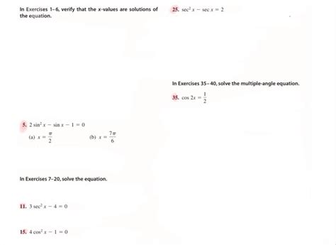 Solved Sec X Sec X In Exercises Verify That Chegg Com