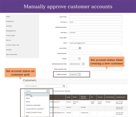 Magento 2 Customer Approval Extension 2024 B2b Activate User Registration