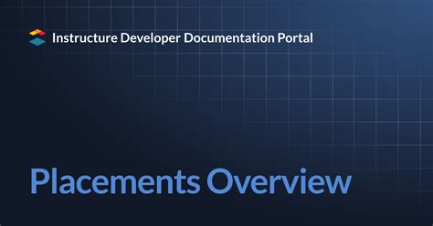 Placements Overview Instructure Developer Documentation Portal