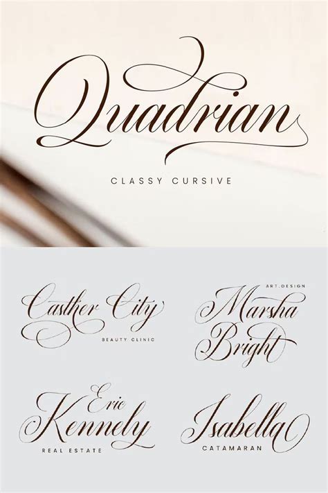 Quadrian Cursive Font Fontza Cursive Fonts Romantic Script Fonts