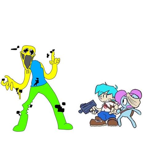 While Looking For Survivors Bf And Pibby Saw Noob From Roblox But When Talking A Glitchy Puddle