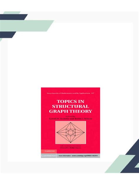 Topics In Structural Graph Theory 1st Edition Lowell W Beineke Get