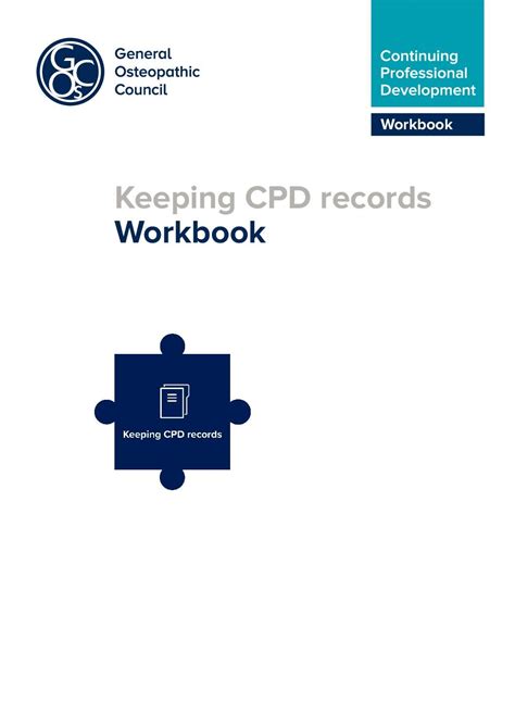 Keeping Cpd Records Workbook Continuing Professional Development