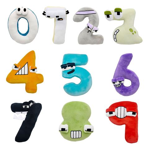 Buy Numbers Alphabet Lore Plush 0 9 Arabic Numbers Plush Toy Fun Educational Numbers Toy Cute