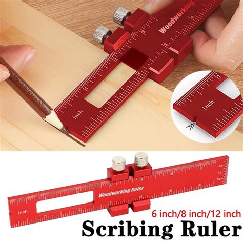 1pcs High Precision Scale Ruler Woodworking Scribing Mark Line Gauge