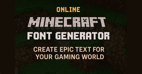 Minecraft Font Generator Create Epic Gaming Text