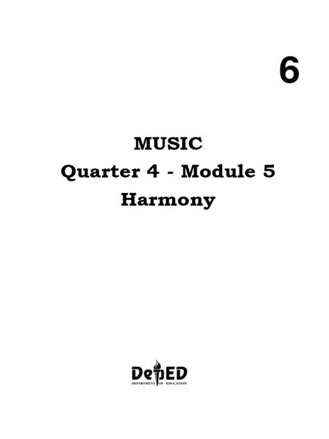 Music 6 Quarter 4 Module 5 Pdf Chord Music Scale Music