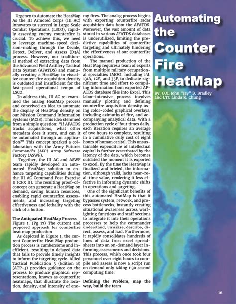 Automating The Counter Fire Heat Map United States Field Artillery