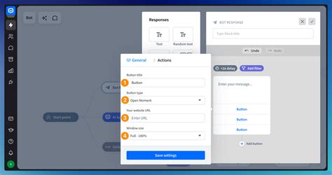 button settings