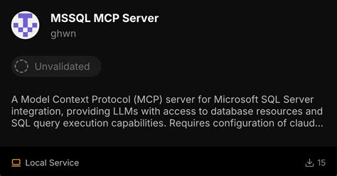 Mssql Mcp Server Mcp Servers · Lobehub